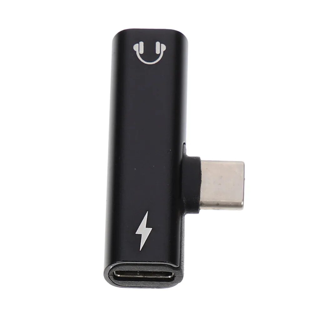 Аудиокабель 3.5 мм/USB Type-C, 0.04 м, черный