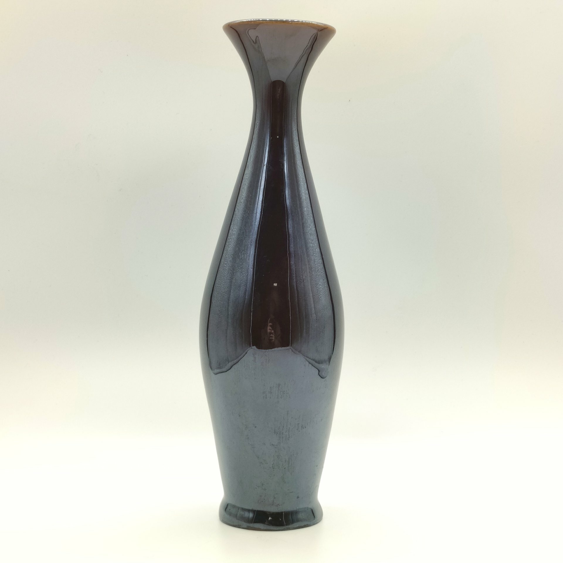 Ваза для цветов лаконичной формы, керамика, глазурь, СССР, 1970-1990 гг.