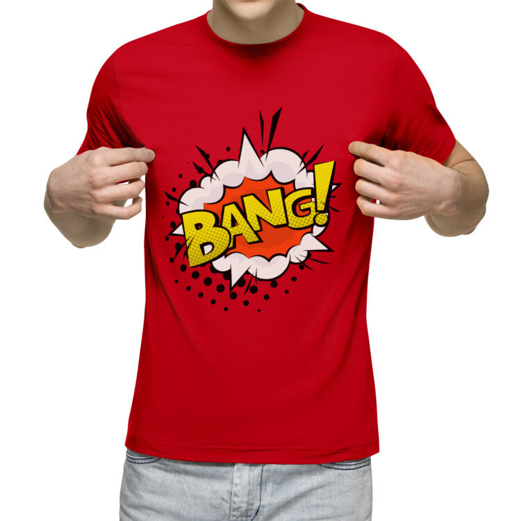 Мужская футболка «Bang» (красный, S)