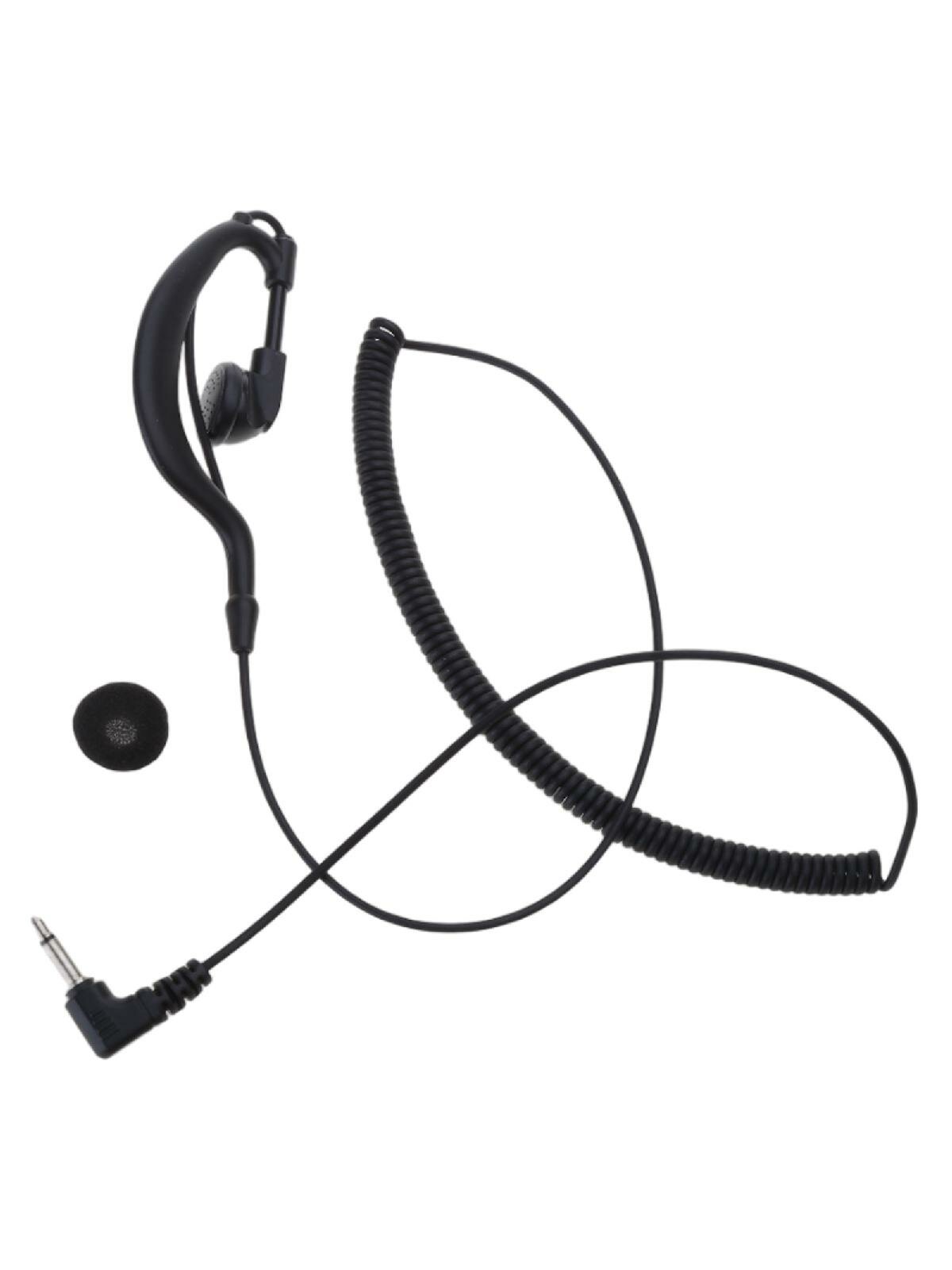 Гарнитура для рации 3,5 ММ curve single listening черный ушной крючок