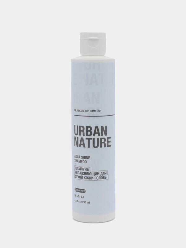 Шампунь увлажняющий URBAN NATURE AQUA SHINE для сухой кожи головы, 250 мл