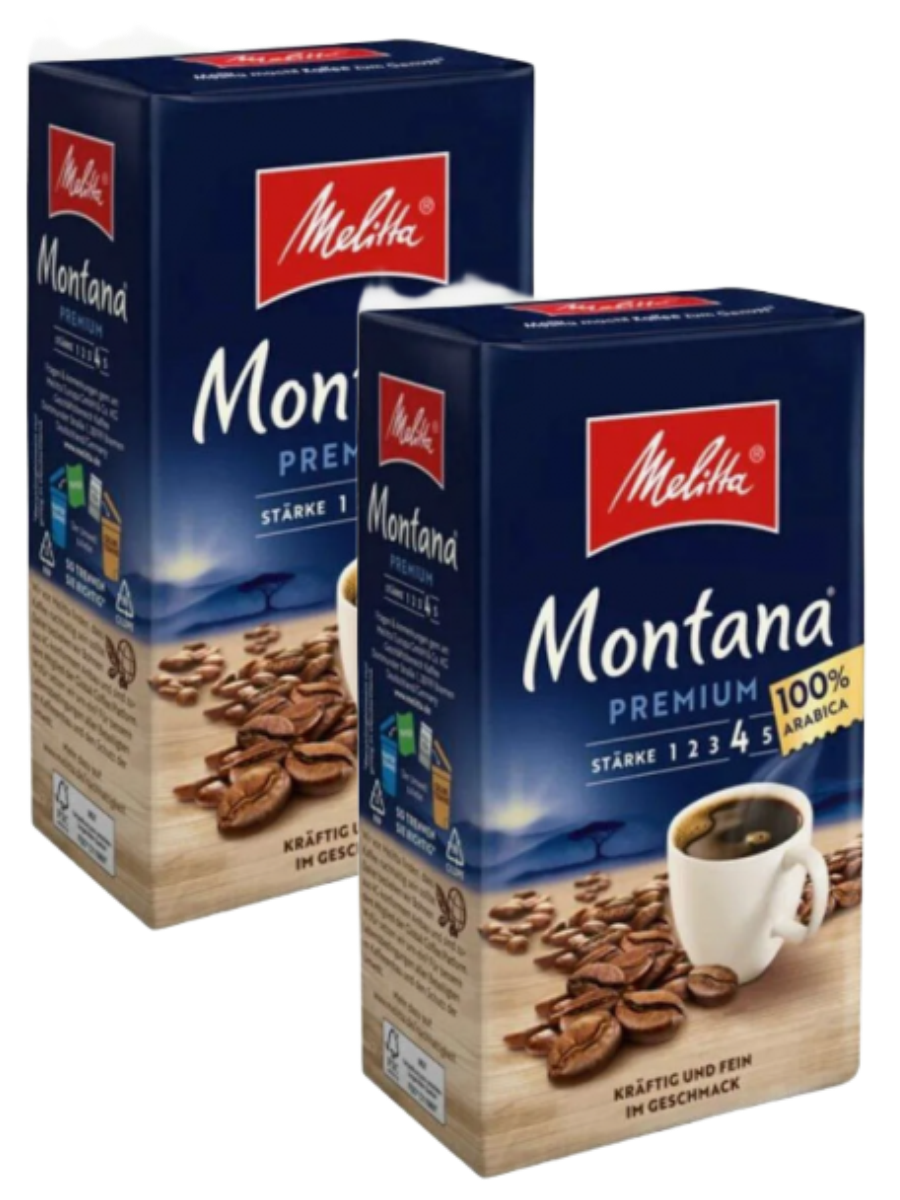 Melitta Montana Premium кофе молотый 500 г 2 пачки вакуумная упаковка