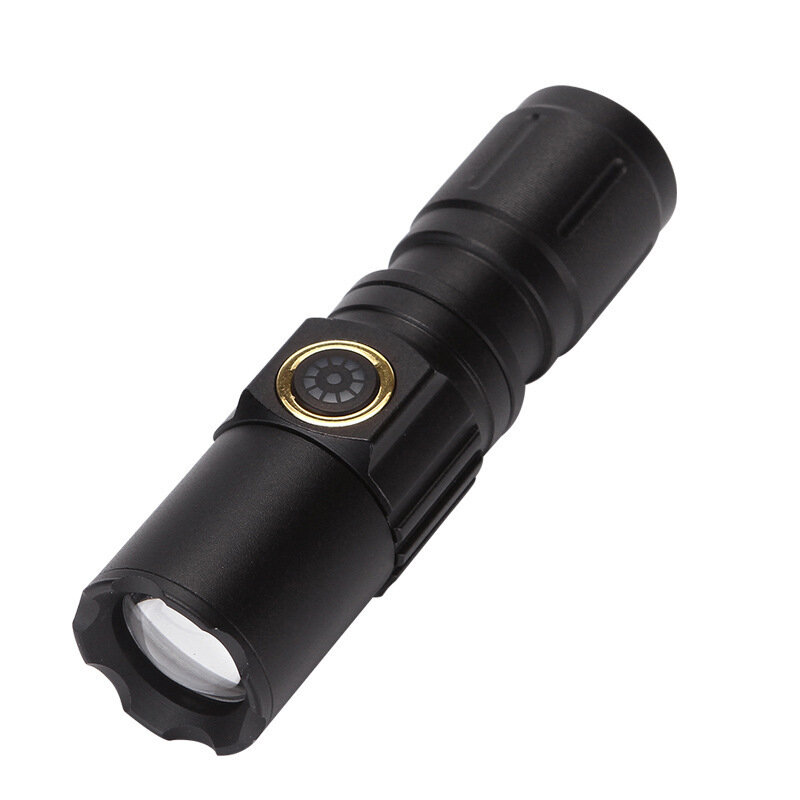 Трансграничный светодиодный белый лазерный фонарик Наружное освещение USB-зарядка многофункциональный мини-маленький