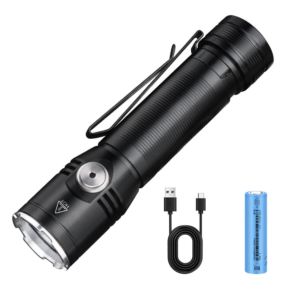 Новый яркий яркий фонарик цельный алюминиевый прочный корпус TYPE-C зарядка водонепроницаемый фонарик Фонарик TYPE-C