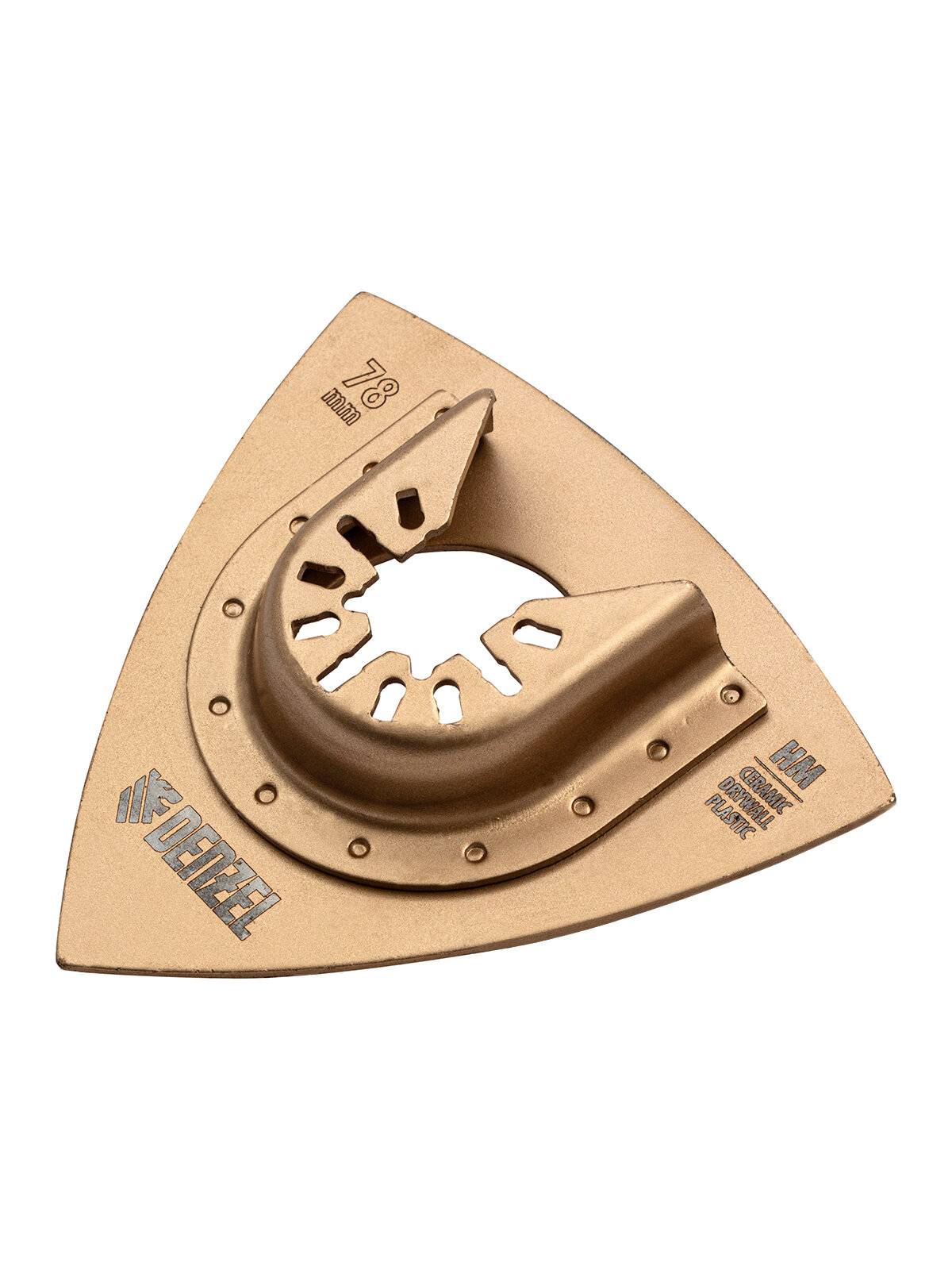 Насадка для МФИ шлифовальная дельтовидная Denzel HM, по плитке и дереву, 78 мм 782323