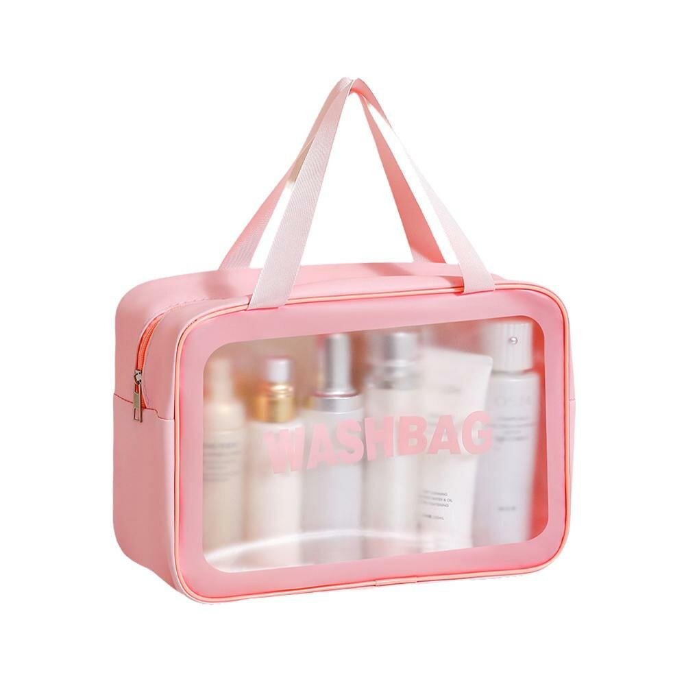 Косметичка женская дорожная непромокаемая, сумка для душа и для бассейна прозрачная, органайзер для хранения косметики