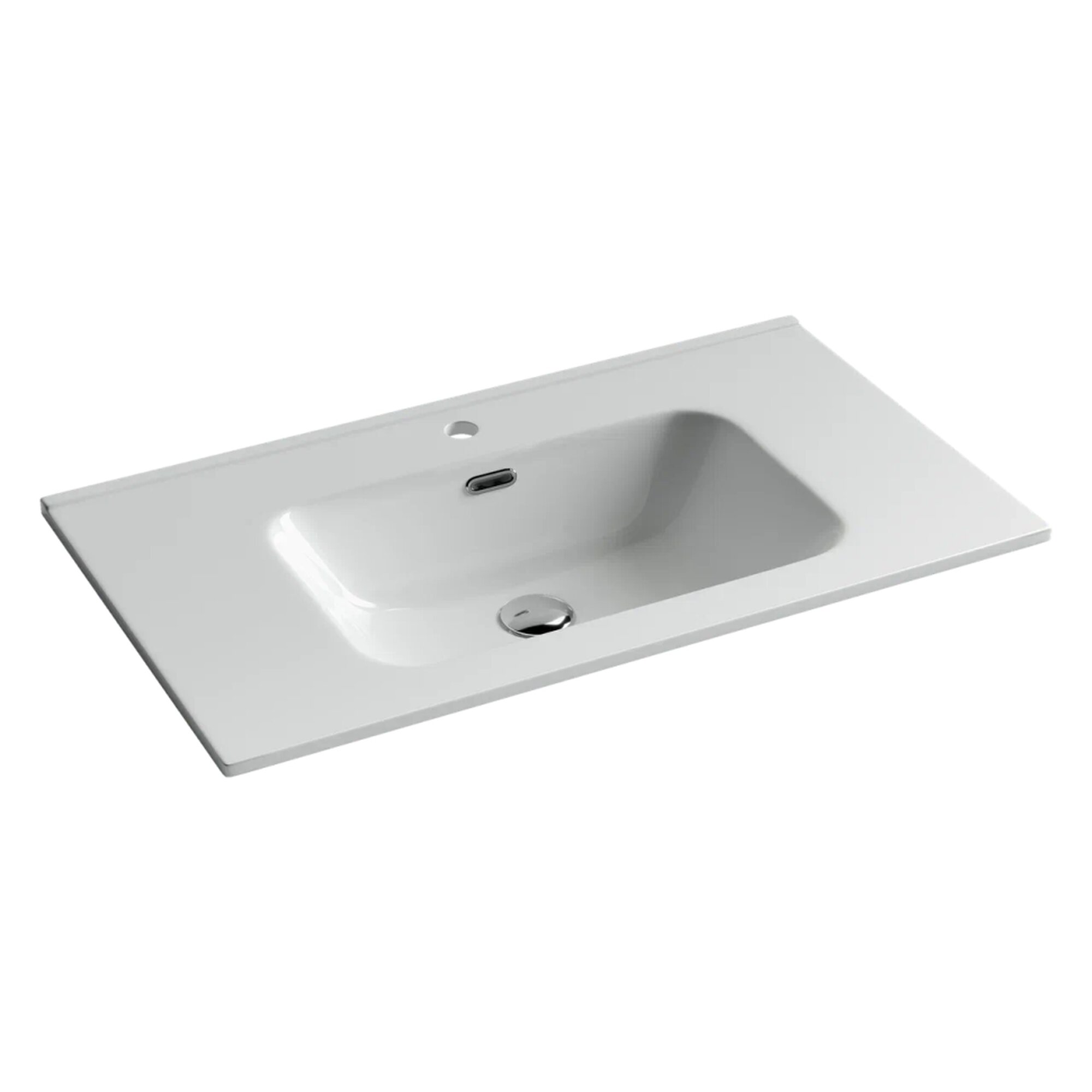 Умывальник Ceramicanova Element, накладной, прямоугольный, белый, 81x46,5x18 см