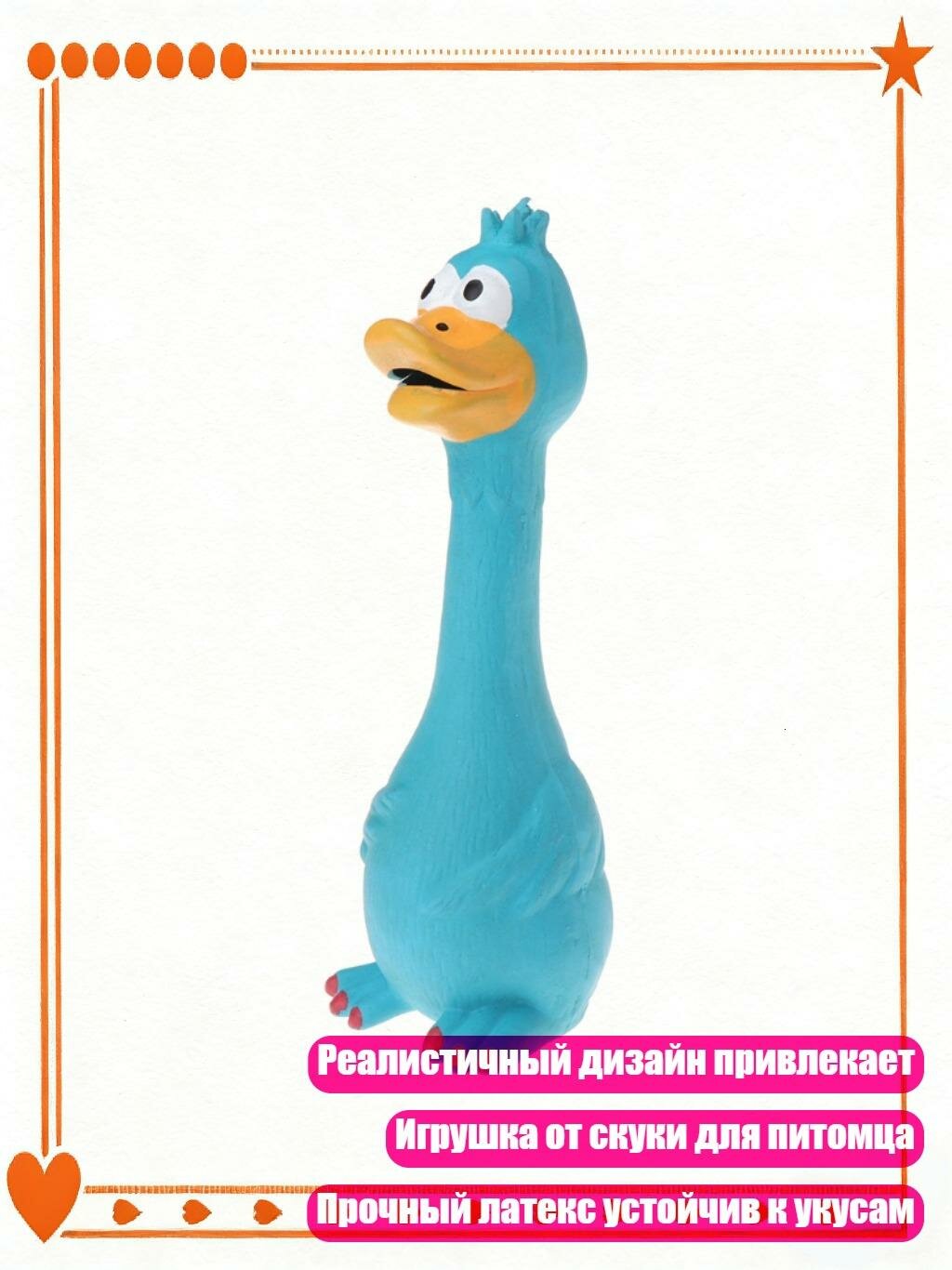 Игрушка-курица для собак, Синий