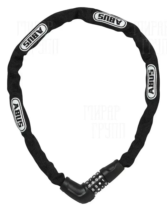 Велозамок Abus STEEL-O-CHAIN 5805C/75 BK кодовый черный