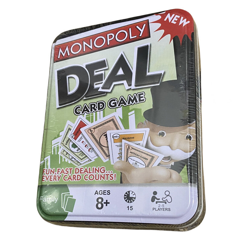 Трансграничная английская железная коробка Монополия карта недвижимости DEAL MONOPOLY магнат недвижимости Юнор