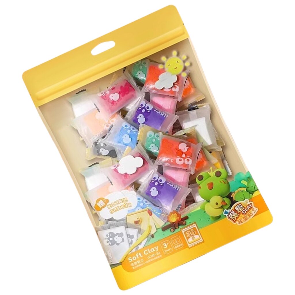 Сверхлегкий глиняный нетоксичный детский пластилин 36 цветов для малышей