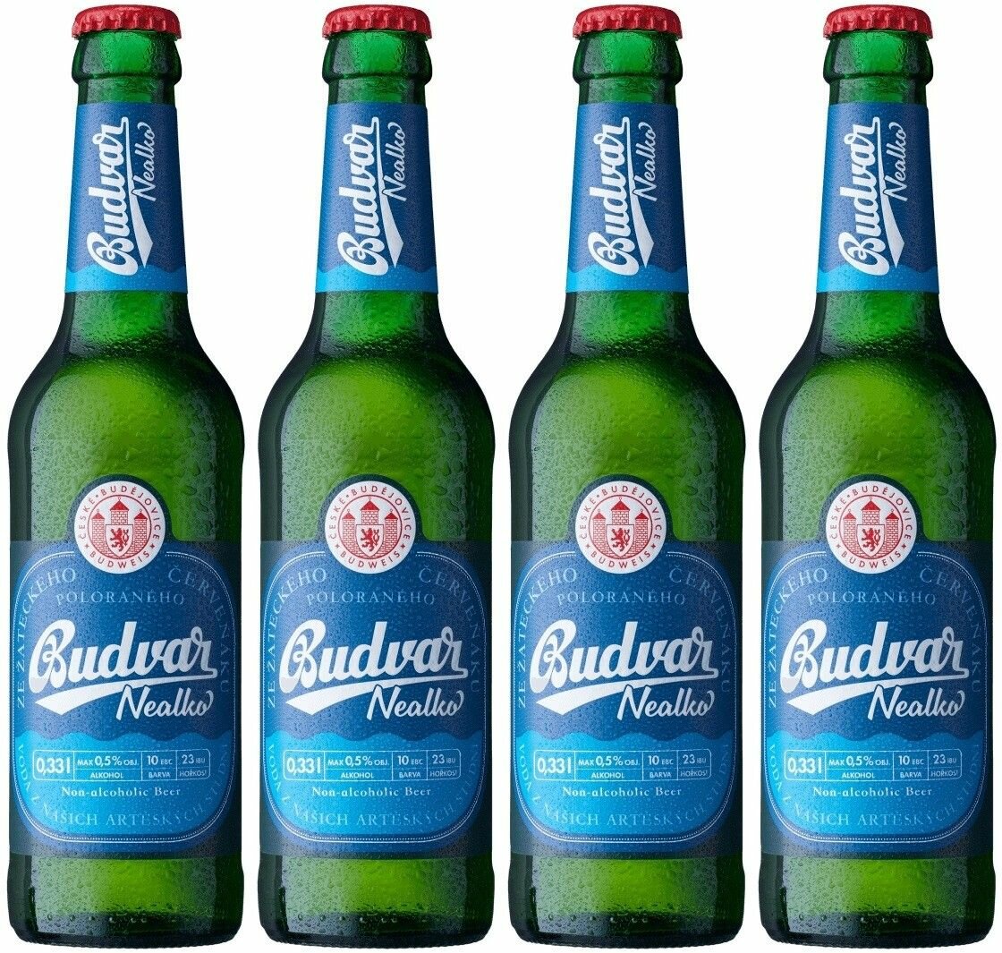 Пиво BUDWEISER безалкогольное 0,33л*4штуки