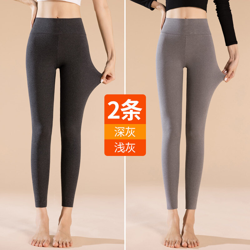 Теплые бархатные брюки для женщин, внутренняя одежда, новый стиль осень-зима 2025, большие размеры, высокая талия, бесшовные, длинные кальсоны для миниатюрных женщин