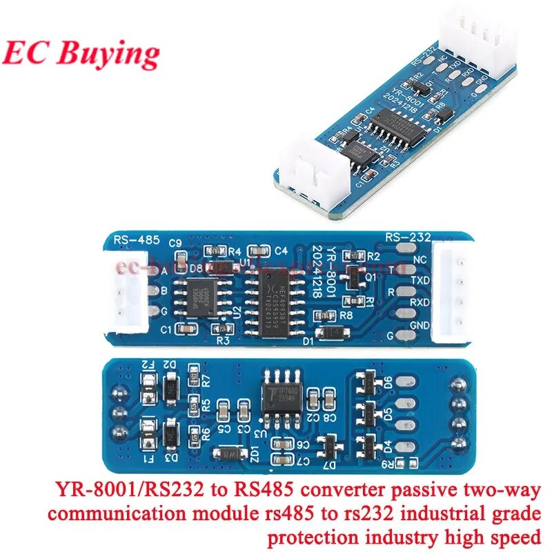 Модуль преобразователя уровня RS485 RS232 EC Buying 1pc, YR-8001 RS232-RS485