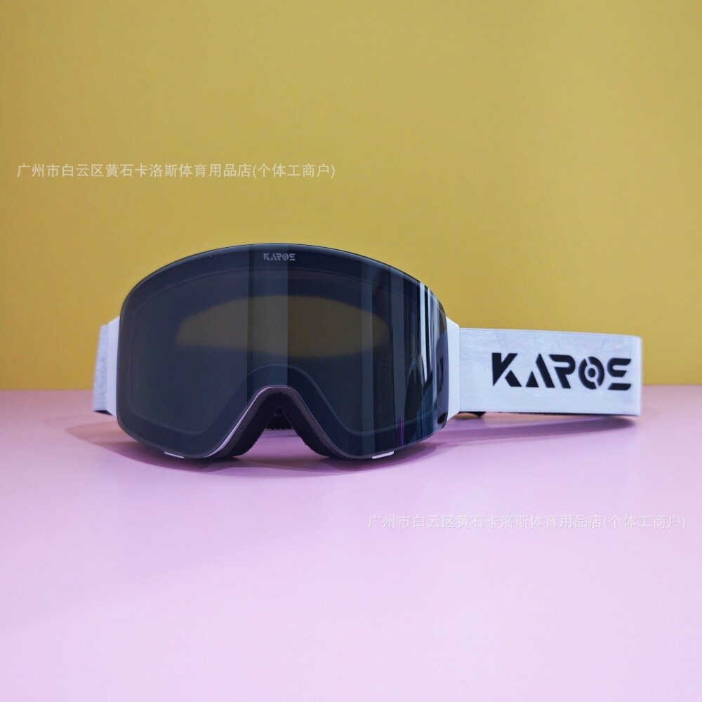 2026 Крышка-флип KAROS Лыжные очки Большой цилиндр Двухслойные противотуманные очки для сноуборда и лыж для мужчин и женщин с близорукостью