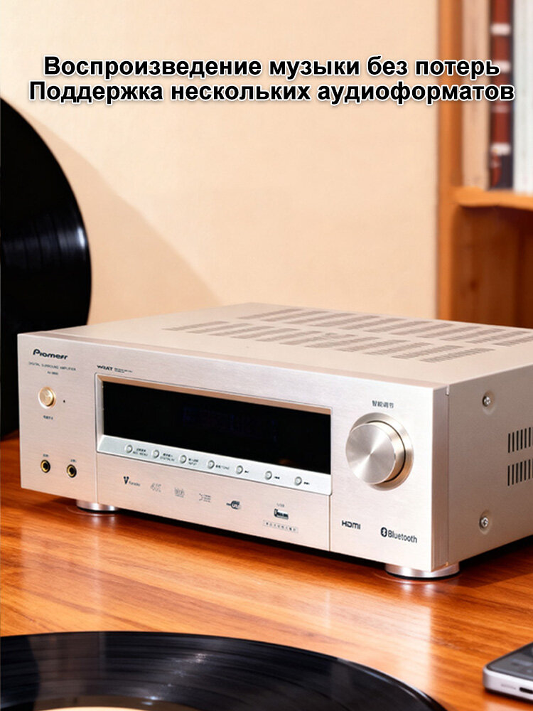 HIFI Аудио усилитель звука для колонок, Оборудование для домашнего кинотеатра, 5.1 каналы, Bluetooth 5.0, HDMI, 200Вт