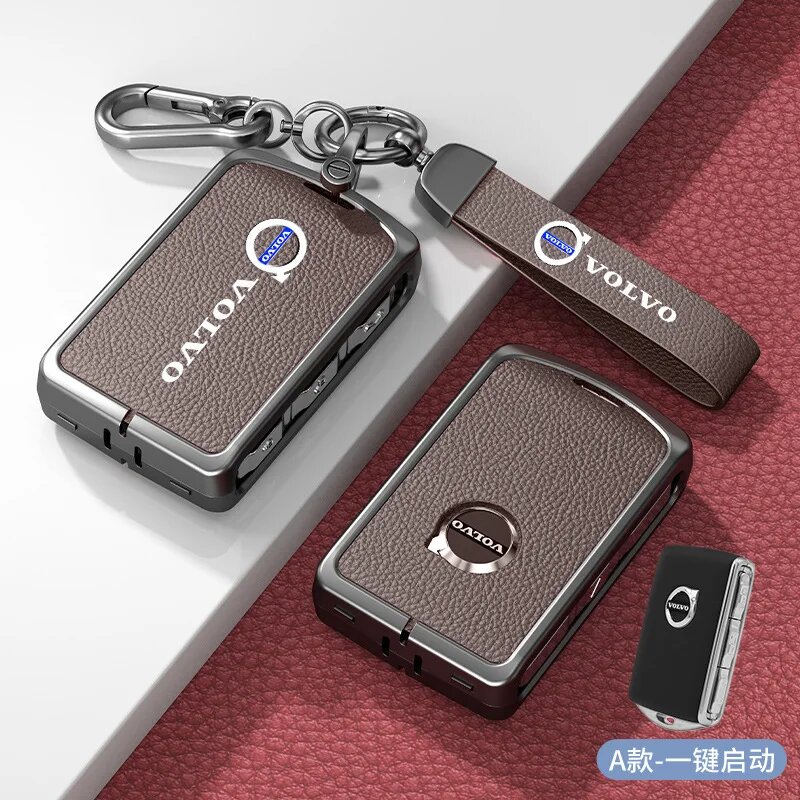 Чехол для ключей, совместимый с Volvo XC60 XC40 S60 S90 XC90 V60 V90, защитный чехол Style A-Brown