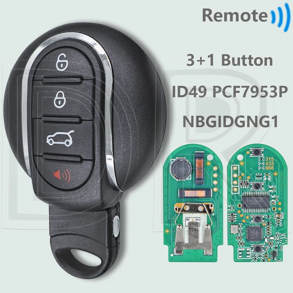 DR NBGIDGNG1 315/434/868 МГц бесконтактный автомобильный дистанционный ключ для BMW Mini Cooper Countryman Clubman F54 F55 F56 F57 F60 2014-2018 4 BT PCF7953P, 434 MHz
