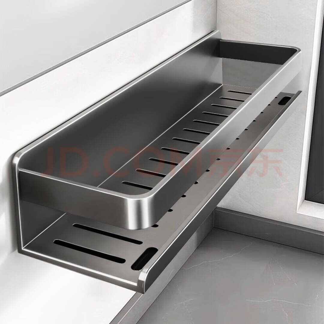 Полка для ванны прямоугольная Raglo R340.03.09, нержавеющая сталь, графитовый цвет