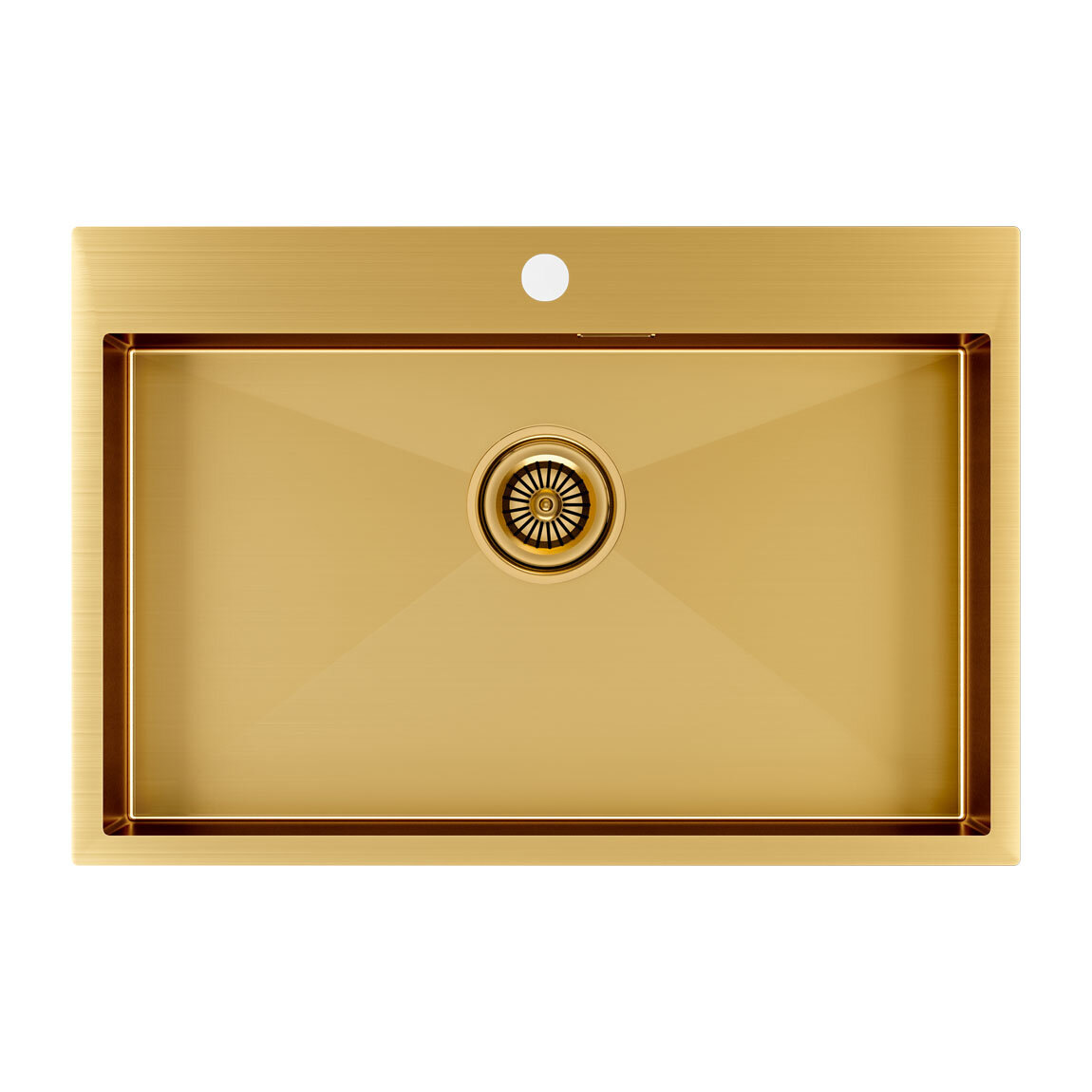 Кухонная мойка Paulmark KRONER 75 PM217551-BG брашированное золото Нержавеющая сталь