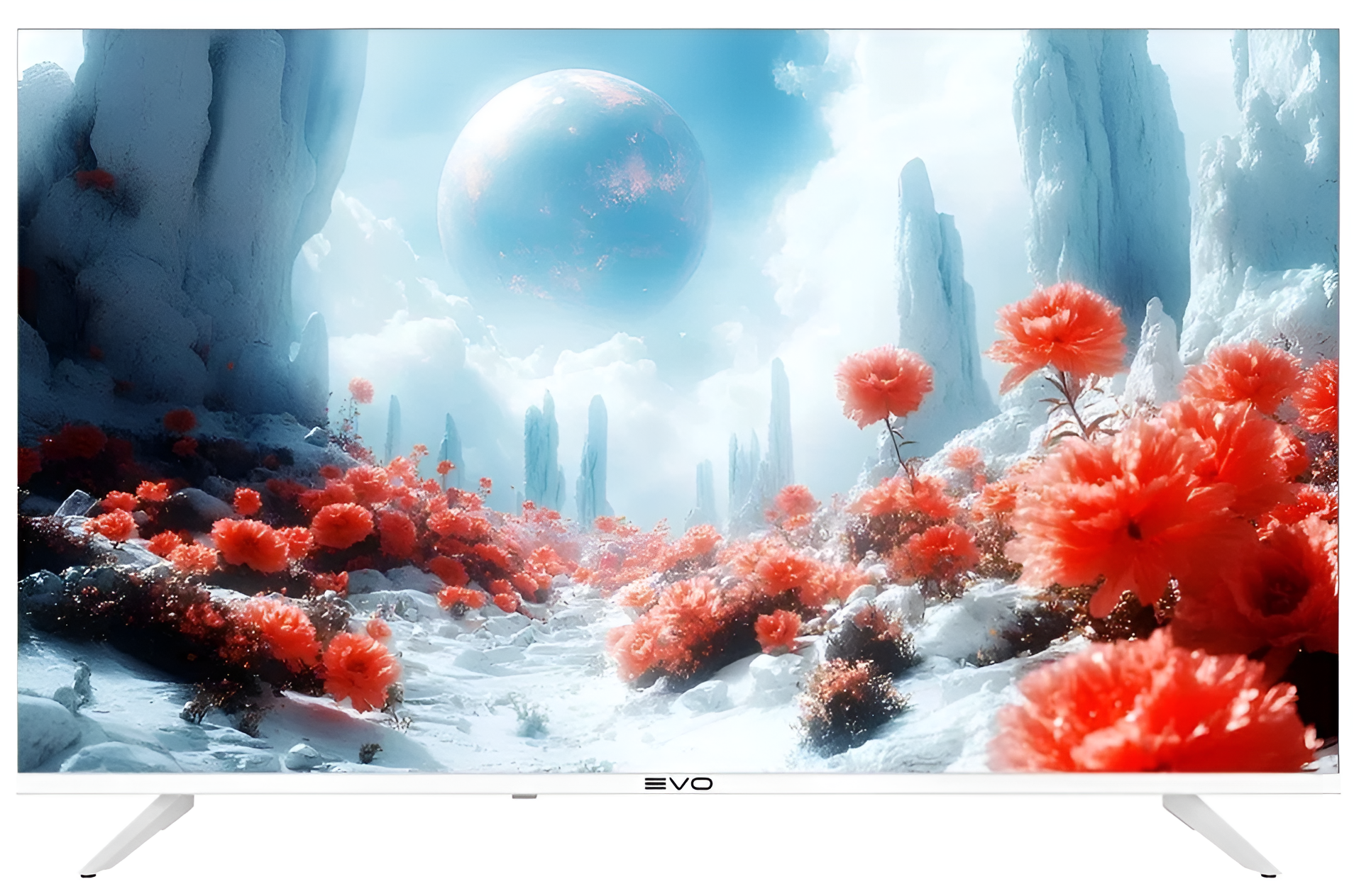 43" (109 см) Телевизор EVO TV 43, белый (Direct LED, FullHD, Wi-Fi, 60 Гц, Google TV)