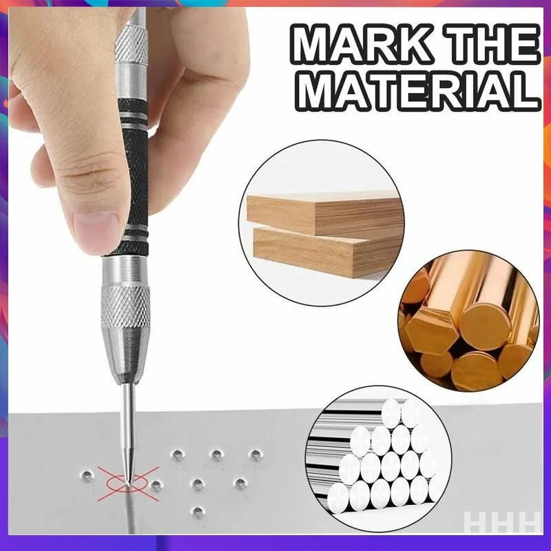 128 мм Автоматический центральный кернер с пружинным заряжанием Маркер для дерева, стекла, пресс-дрель вмятин