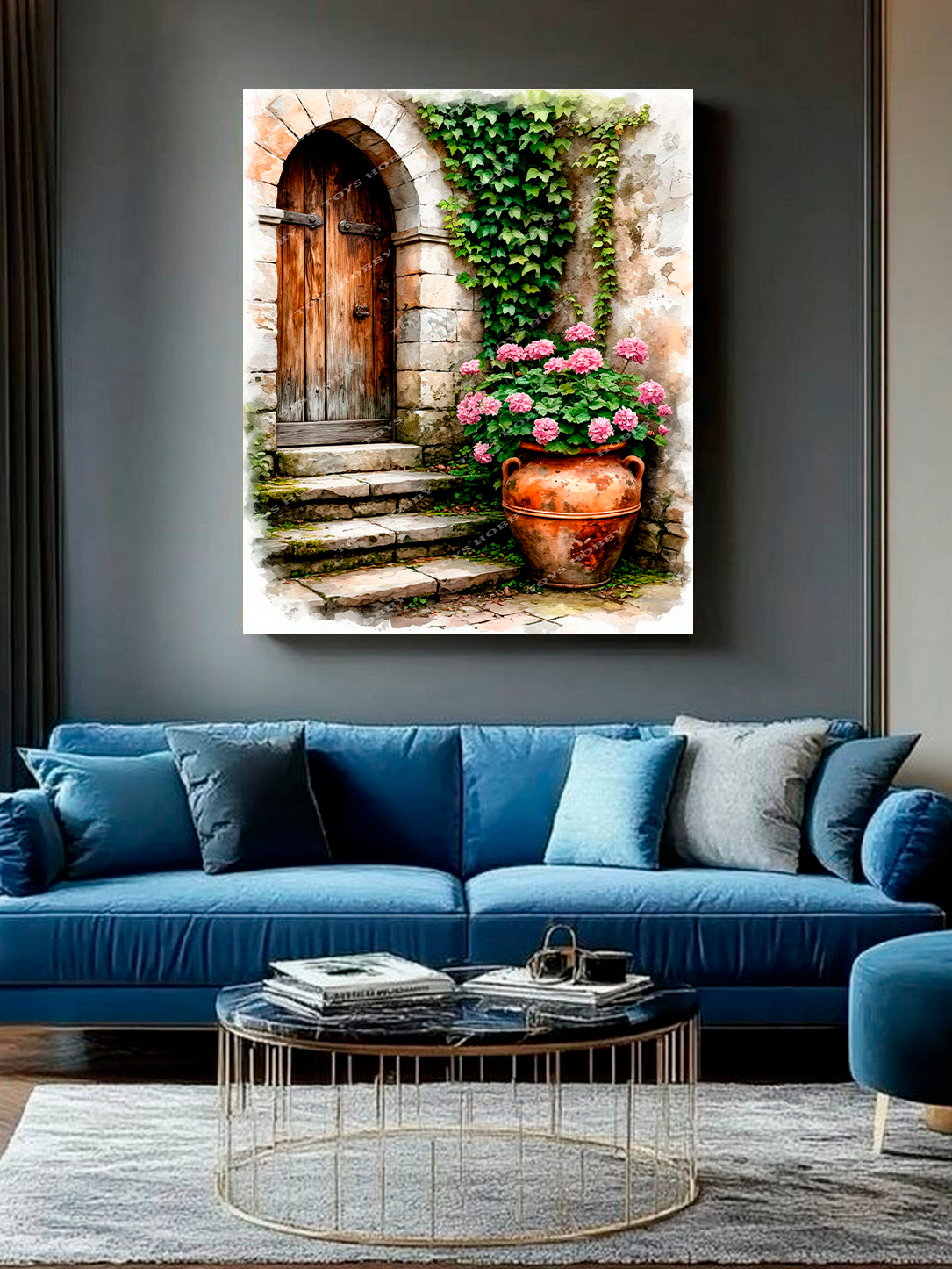 Картина на стену для интерьера "Старинная Италия" 40х50 см, холст на подрамнике, InterToys