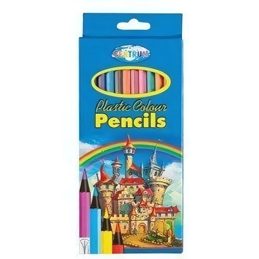 Цветные карандаши 12 шт, пластик, "Мишка", 177 мм, удобные, безопасные, ударопрочный грифель