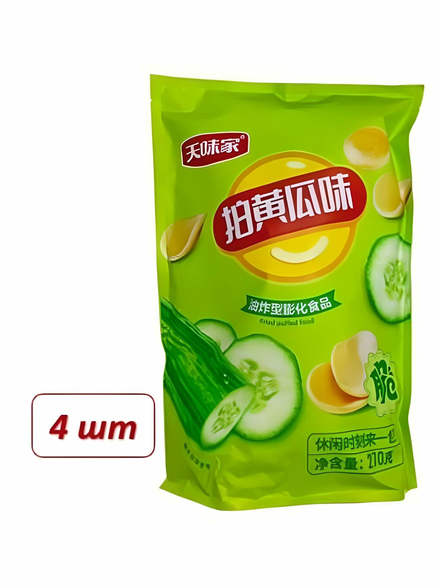 Чипсы Tianweijia со вкусом огурца 270 г. 4 шт.