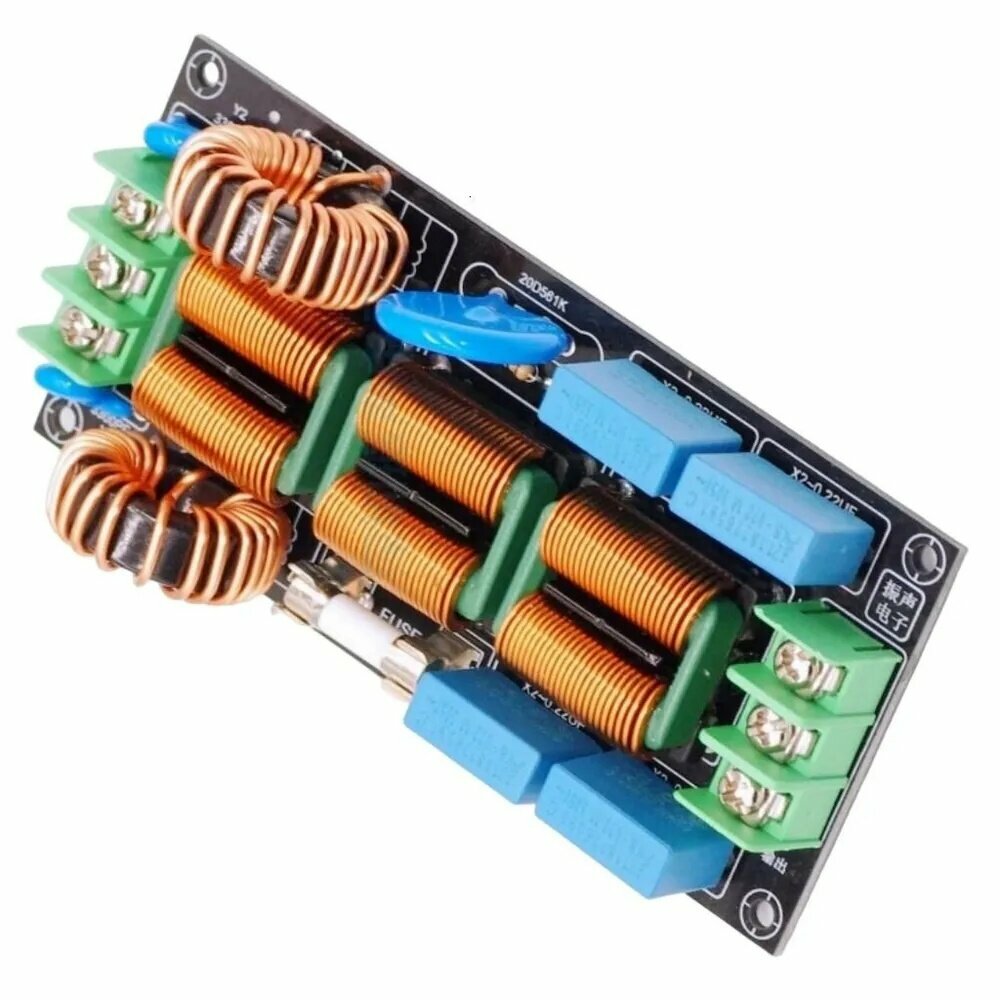 Четырехступенчатый аудиосистемный источник питания переменного тока напряжением 220 В с модулем фильтрации электромагнитных помех EMI-16A