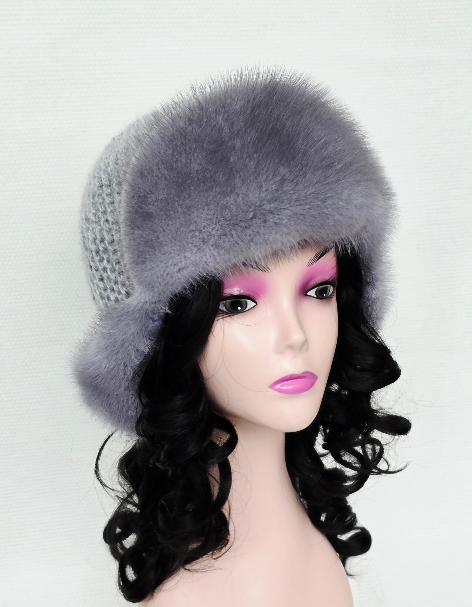 Шапка-ушанка мех норки для женщин