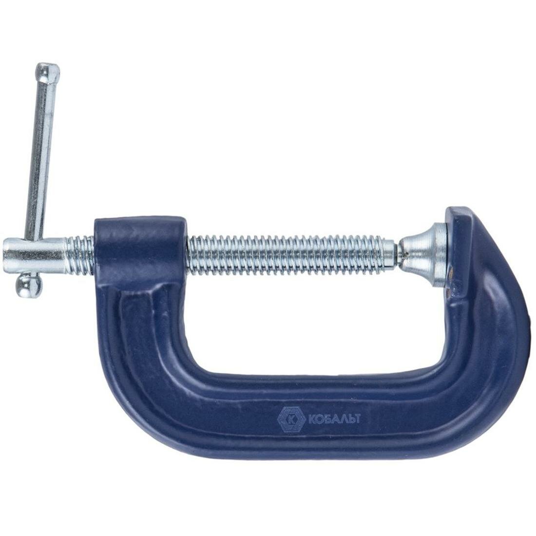 Струбцина "кобальт" 244-421, G-образная, для металла, дерева, пластика, 50 мм