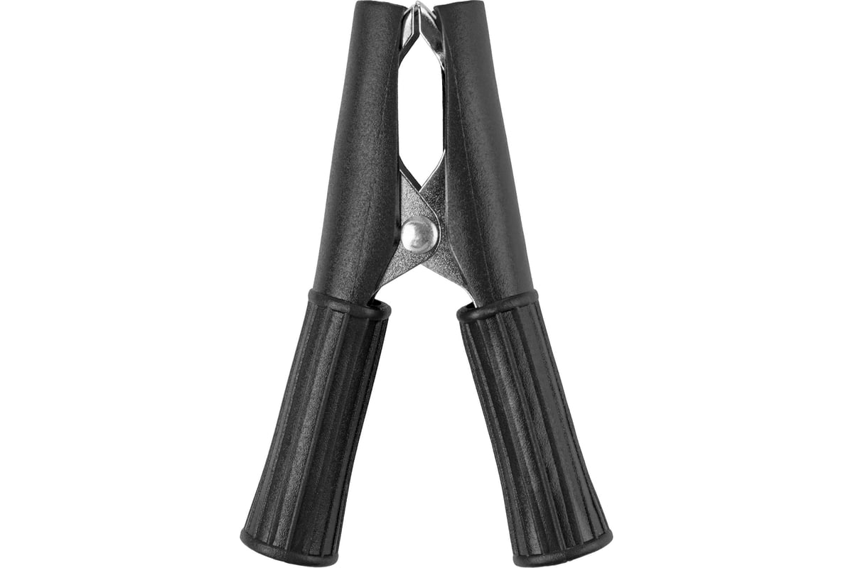 Зажим крокодил TDM ЗКИ 30А 75мм в изоляции черный {SQ0541-0016} (10 шт)