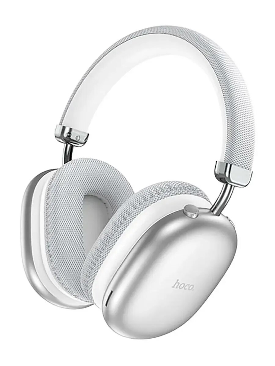 Наушники Bluetooth накладные с микрофоном Hoco W35 Max Joy BT, цвет серебристый / беспроводные