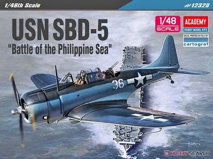 Academy AC12329 1/48 USN SBD-5 Битва в Филиппинском море Пластиковая модель Самолеты