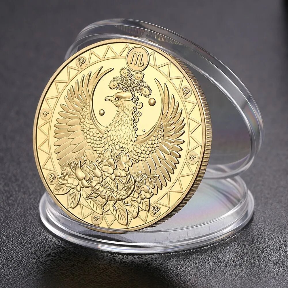 Памятные монеты по знакам Зодиака,40 mm, Скорпион Монеты