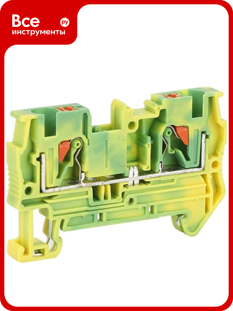 Клемма защитного провода CONTA 4 кв. мм, PUSH-IN CPT 4-PE
