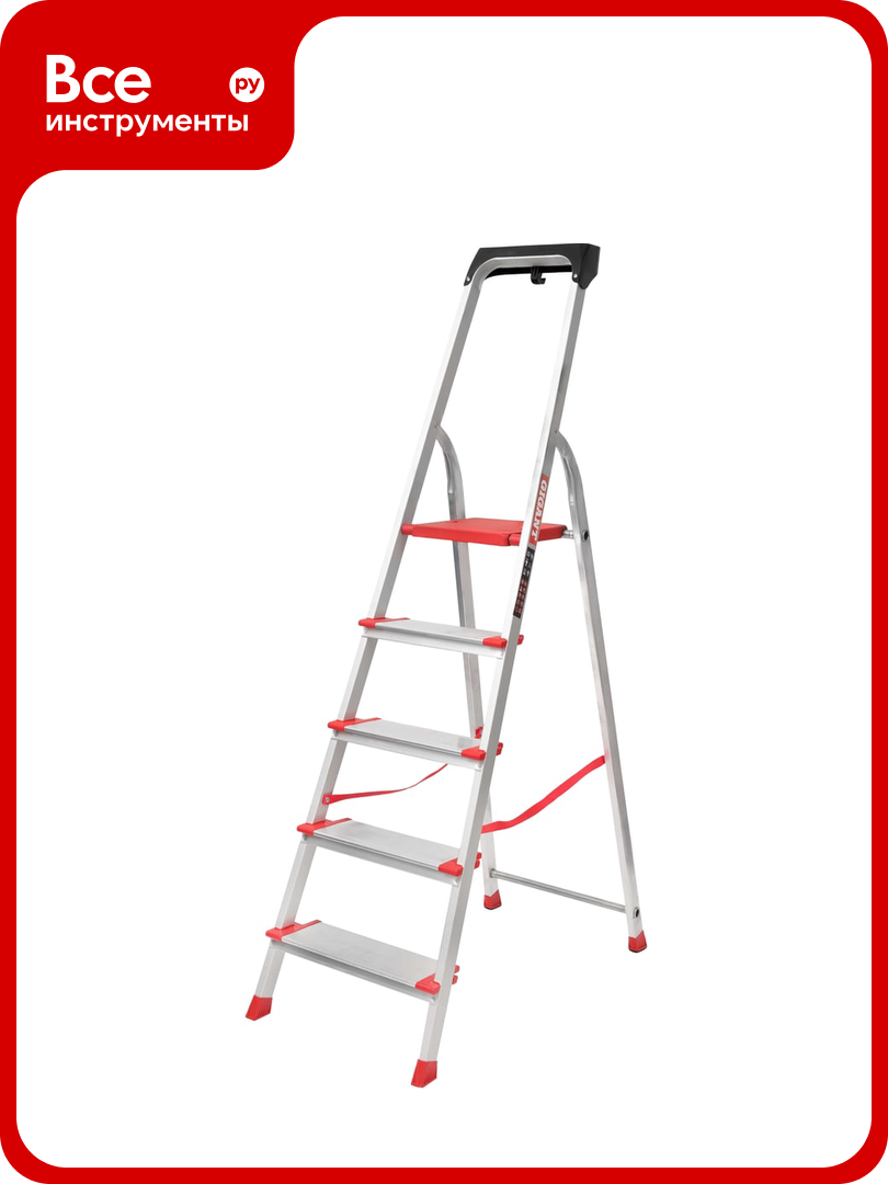 Стремянка Gigant анодированные боковины, 5 ступеней, PROFI AAA-05