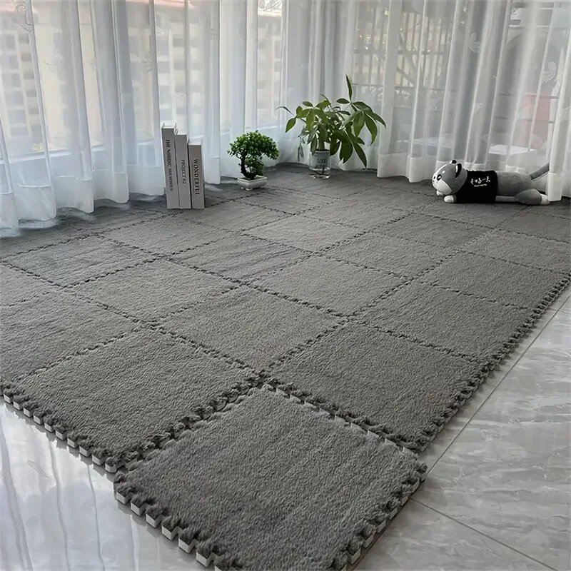 Серый коврик-плитка 30x30 см, набор 10 шт