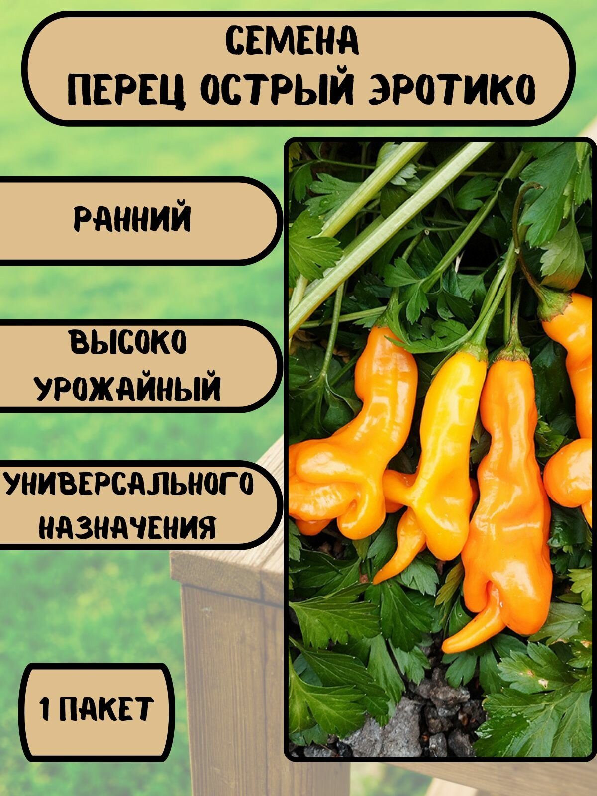 Перец Острый Эротико, семена 10 шт