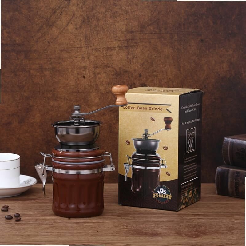 IKEA Ручная кофемолка "Круглый Коричневый Керамический Горшок Кофейная Мельница"