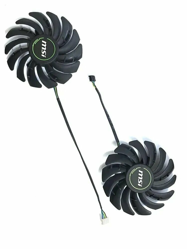 Кулеры для видеокарт MSI Ventus 2070, 2080 (super); 2060 GamingX. 87мм, 2x4pin. PLD09210S(B)12HH.