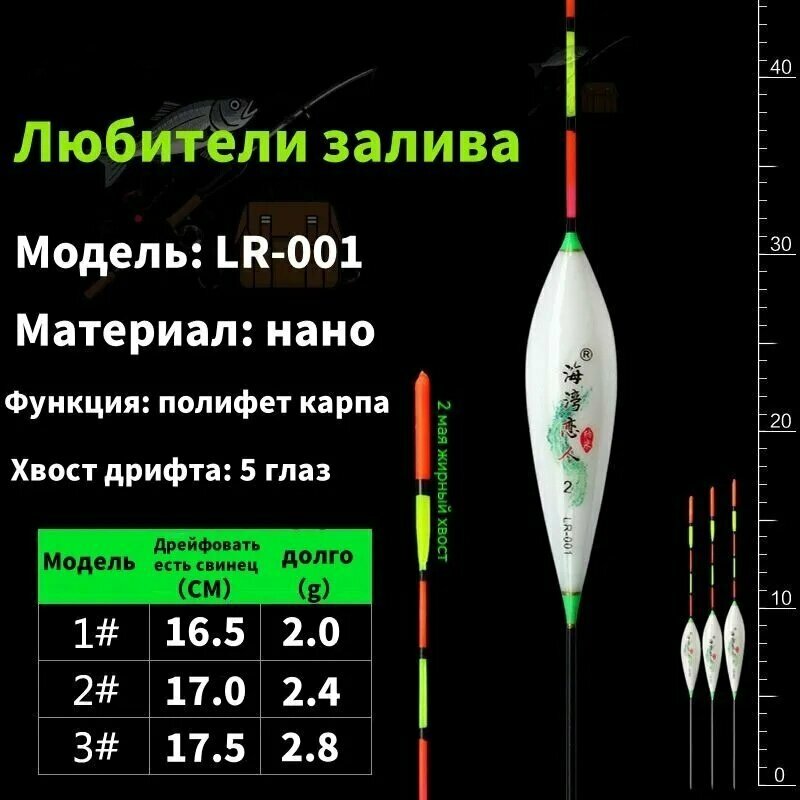 Набор поплавков для ловли рыбы методом Херабуна 3 шт.