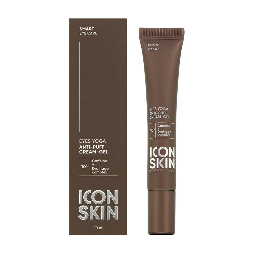 Крем-гель для кожи вокруг глаз ICON SKIN EYES YOGA от отеков с кофеином и противоотечным пептидом 20 мл