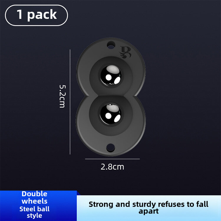 Универсальные самоклеящиеся колеса на шариках (двойные стальные шарики) для мобильной установки, без сверления, для кофеенок и другой мебели, вращающиеся ролики