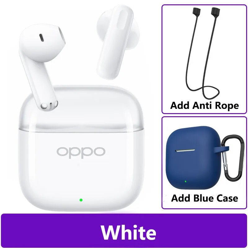 OPPO Enco Air 4 беспроводные наушники Белый, White n Blue Case