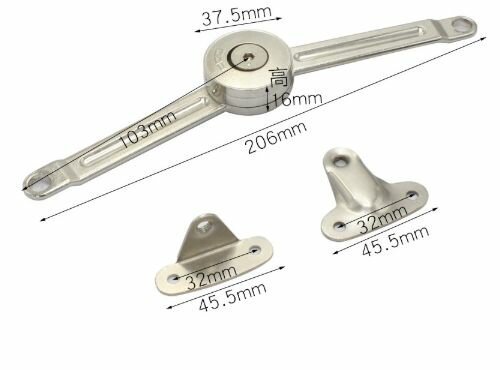 Подъемно-откидной мебельный, механический, антресольный/секретерный механизм Klok, 2 шт.