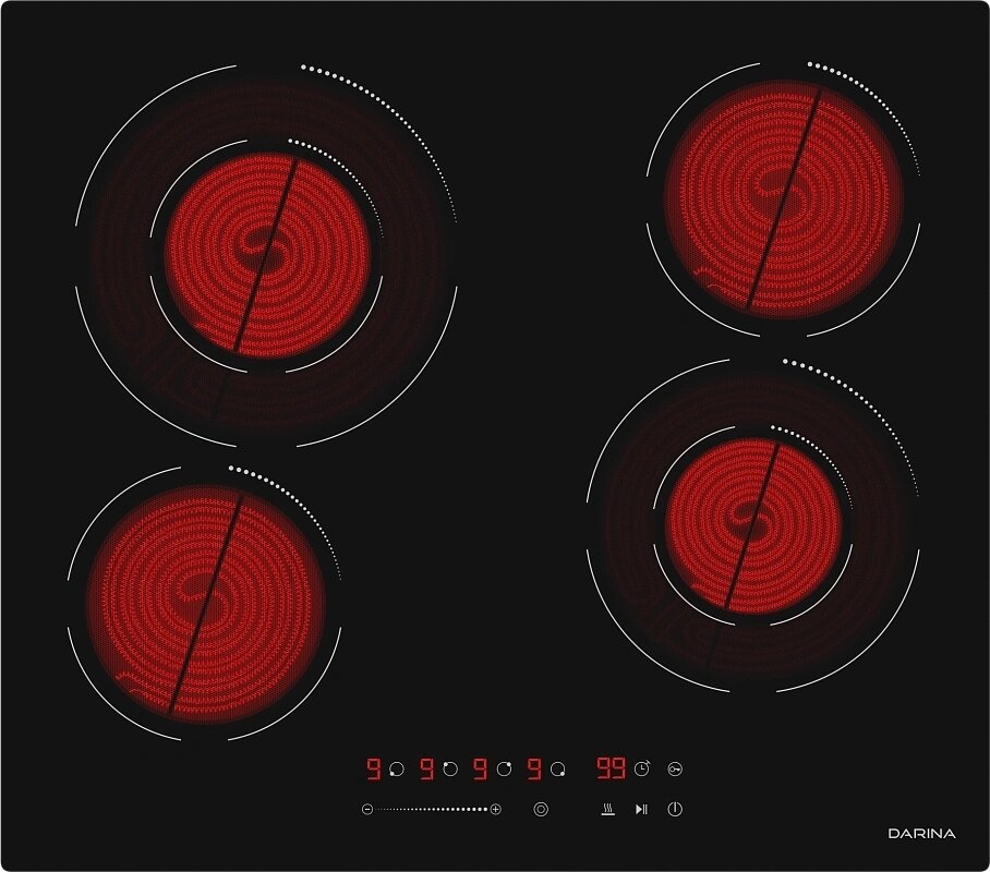 Варочная поверхность DARINA 6P E 327B, электрическая, Hi-Light