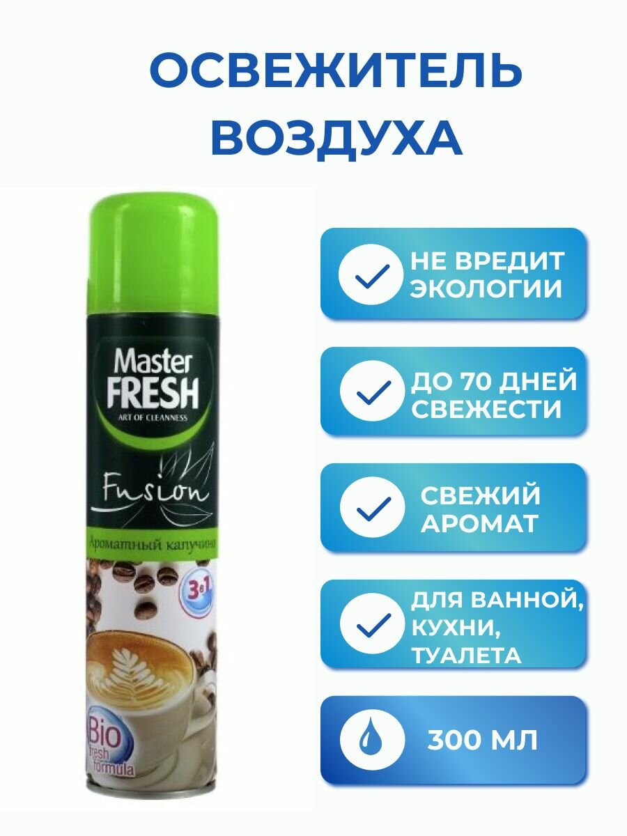 Master FRESH освежитель воздуха Ароматный Капучино 300мл
