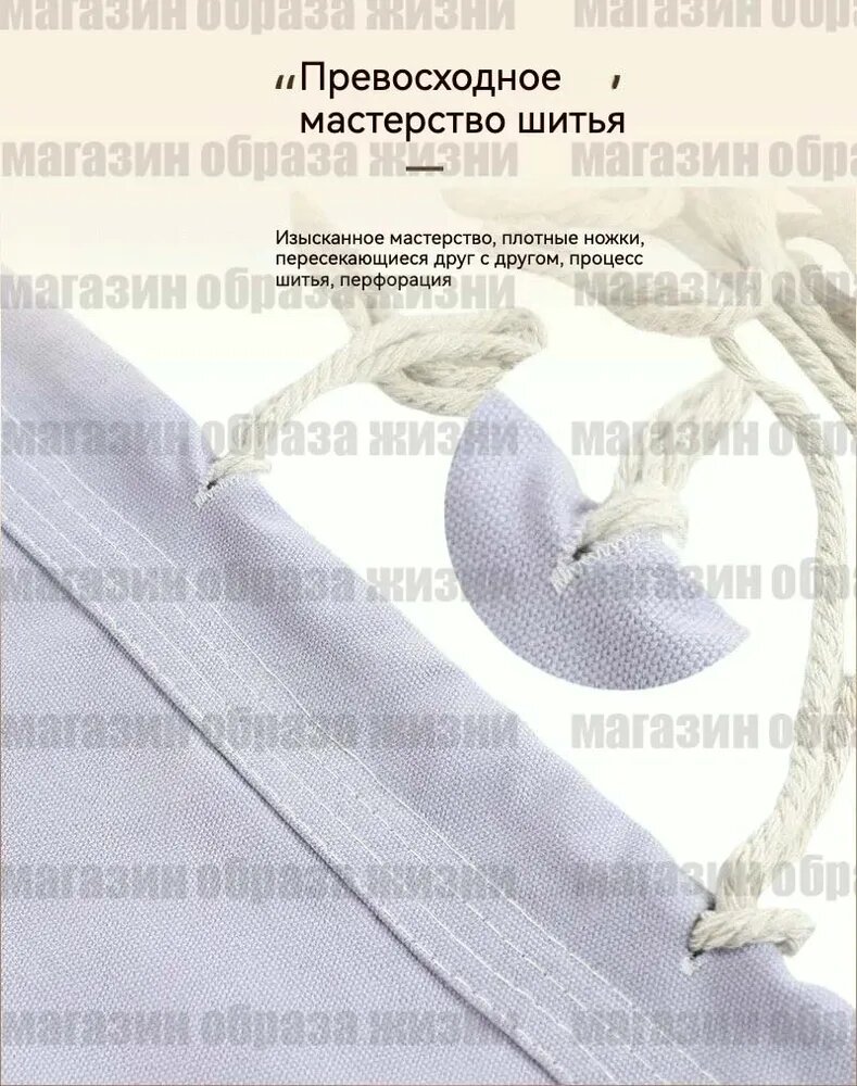 Гамак Оксфорд в полоску с подушкой, 100х130 см, для отдыха на природе — фото 1